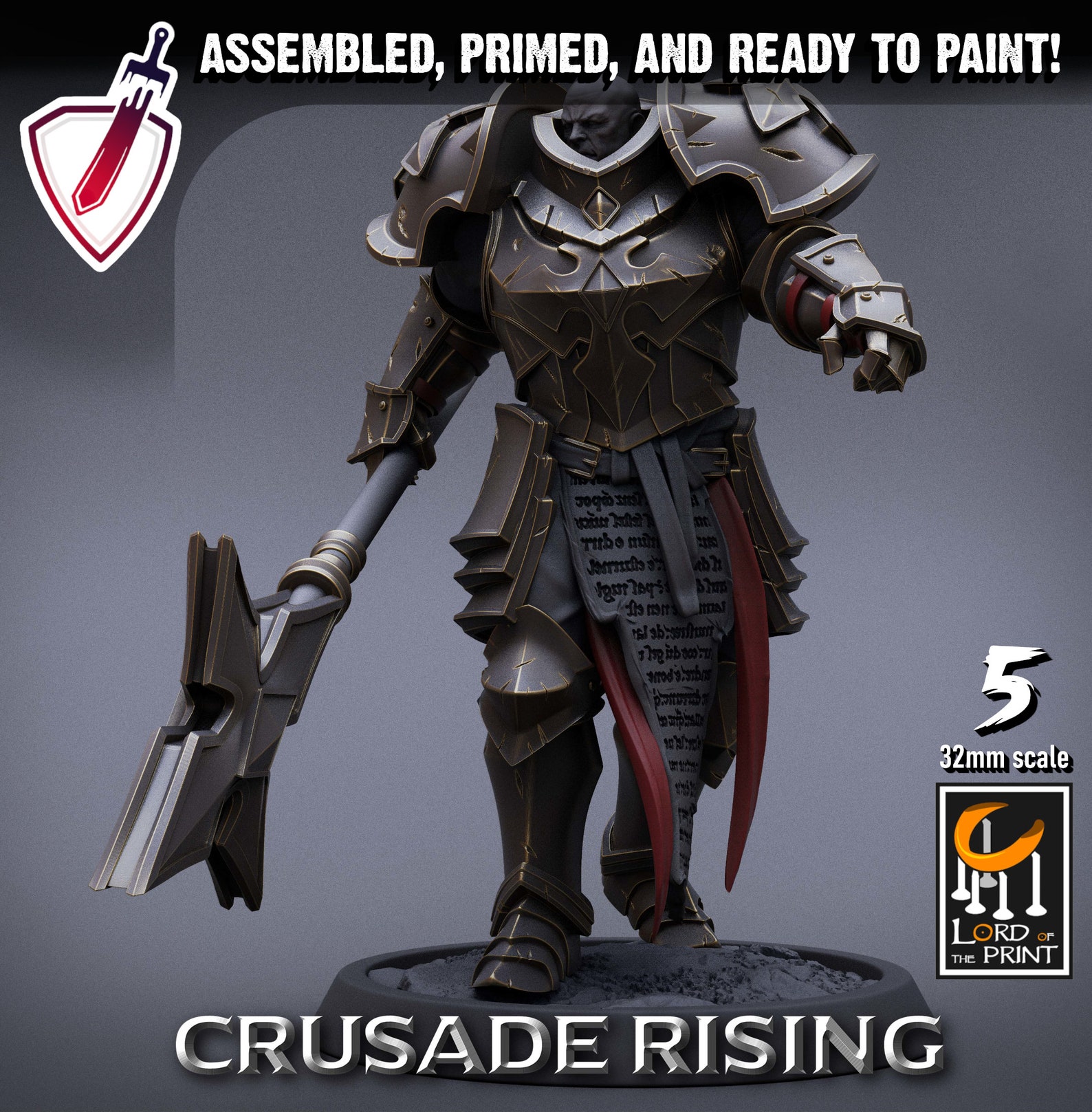 Templar Infantry - Scepter | Miniatures by Lord of the Print | Resin ...