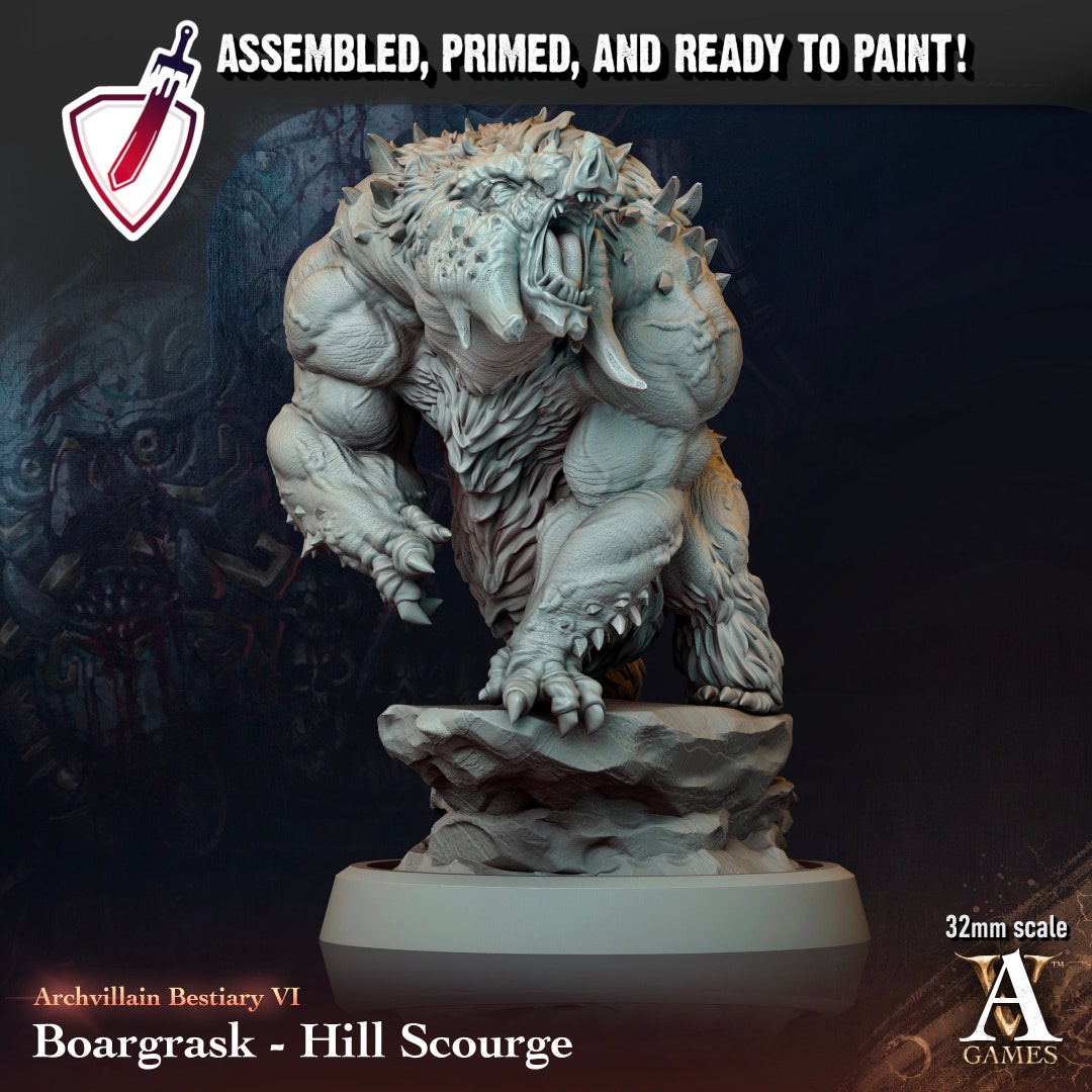 Boargrask - Hill Scourge | Miniature by Archvillain Games | Resin Mini ...