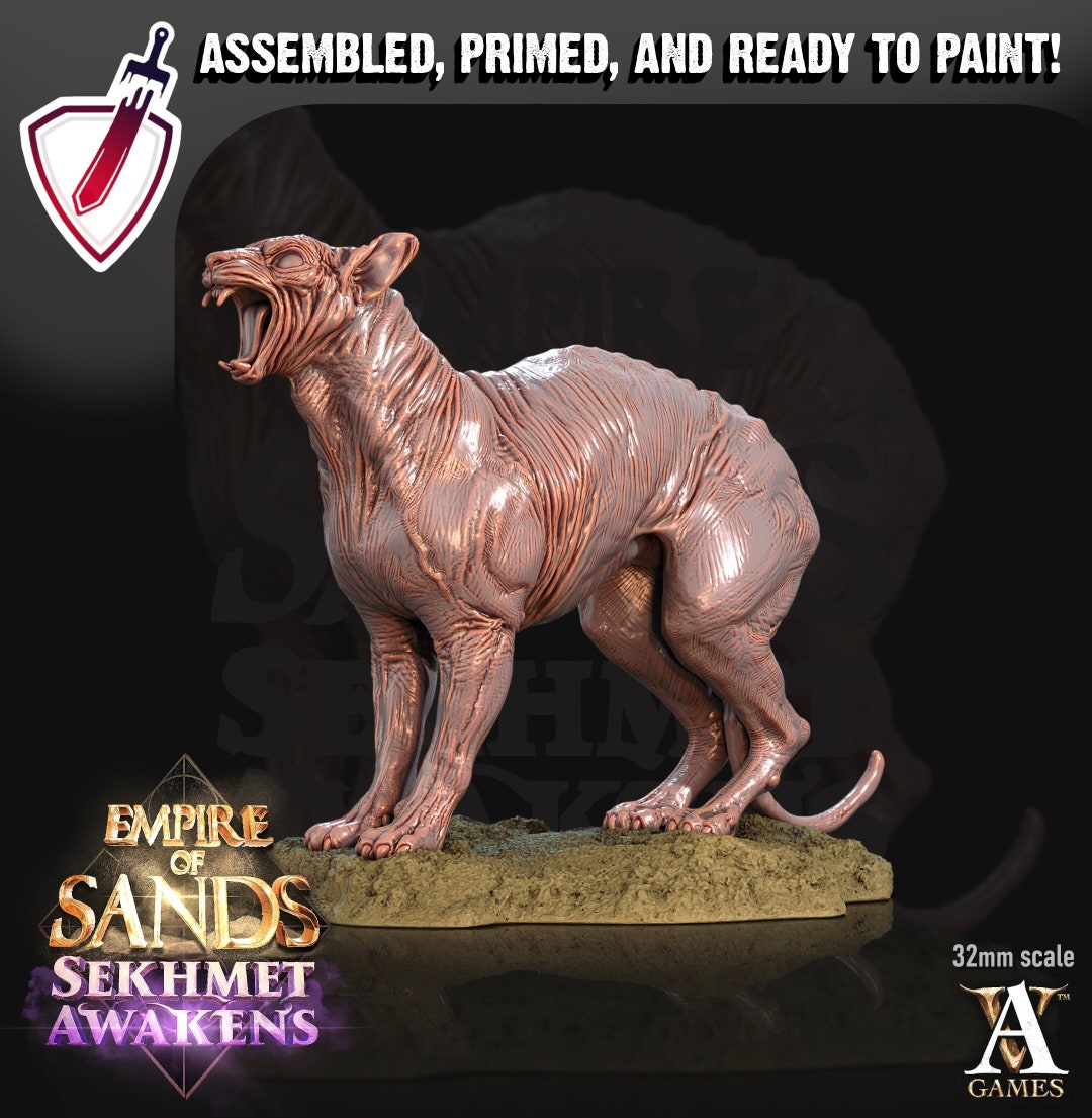 Sphinx Cat | Miniatures by Archvillain Games | Resin Mini for Tabletop ...