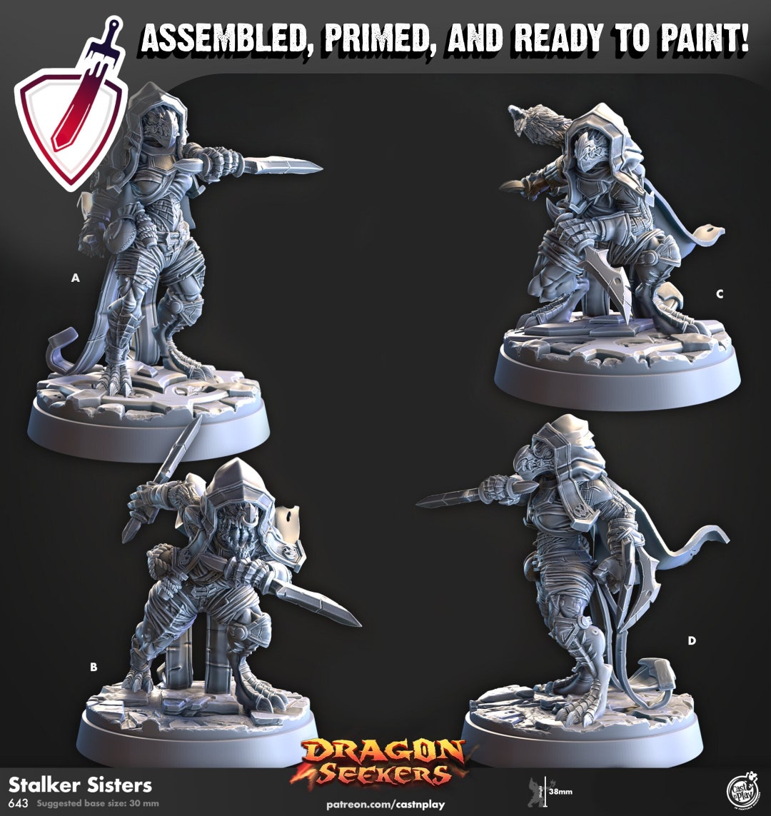 Stalker Sisters | Miniatures by Cast N Play | Resin Mini for Tabletop ...