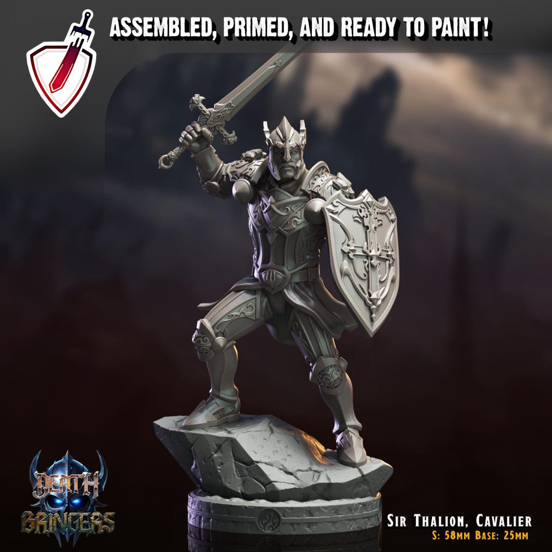 Sir Thalion, Cavalier Miniature by Crippled God Foundry Resin Mini for ...