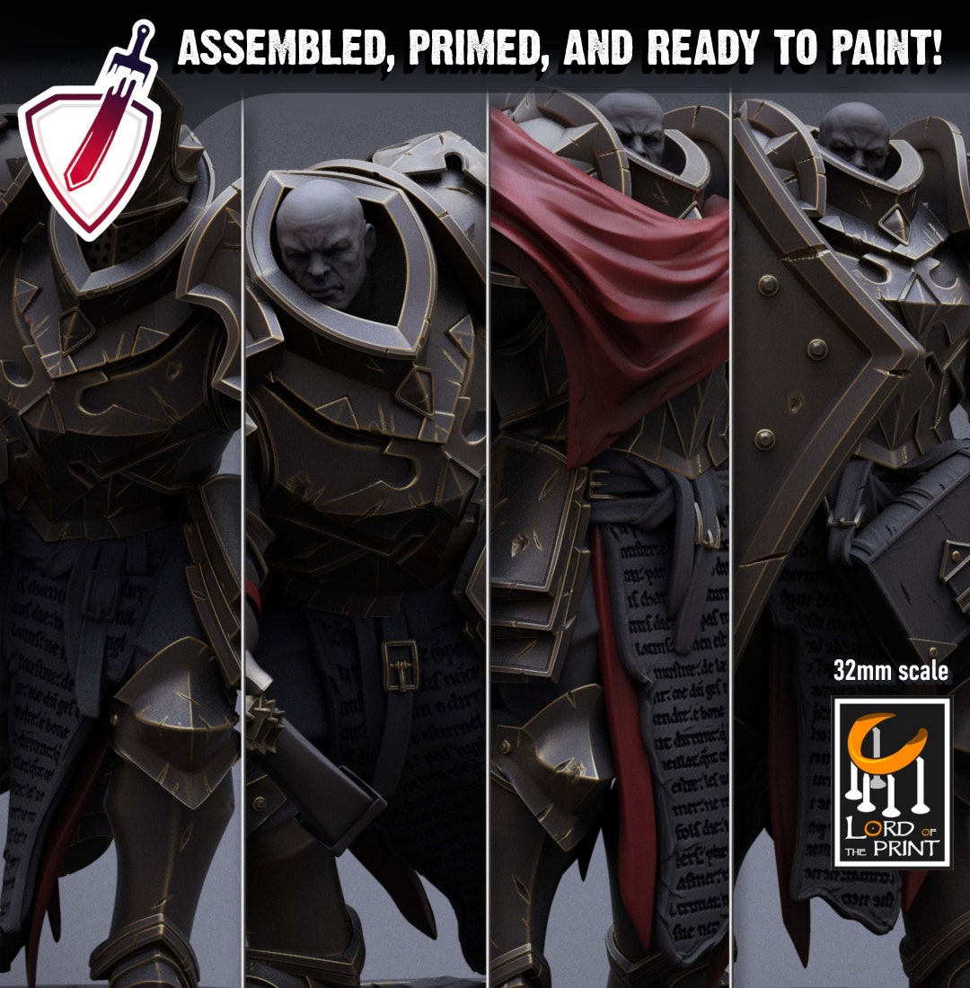 Templar Infantry - Flail | Miniatures by Lord of the Print | Resin Mini ...