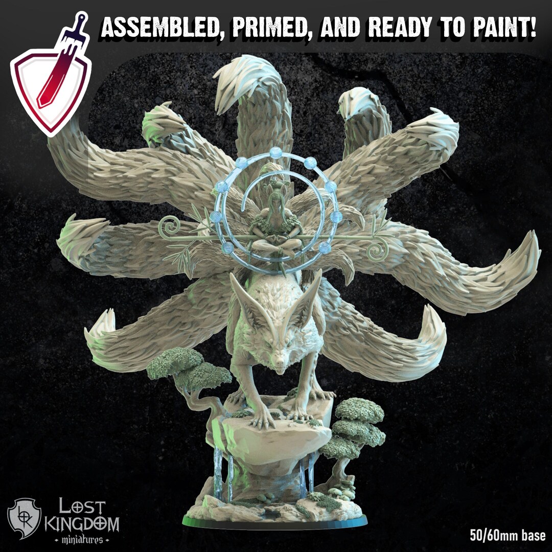 Hanako Kitsune Druid | Miniature by Lost Kingdom | Resin Mini for ...