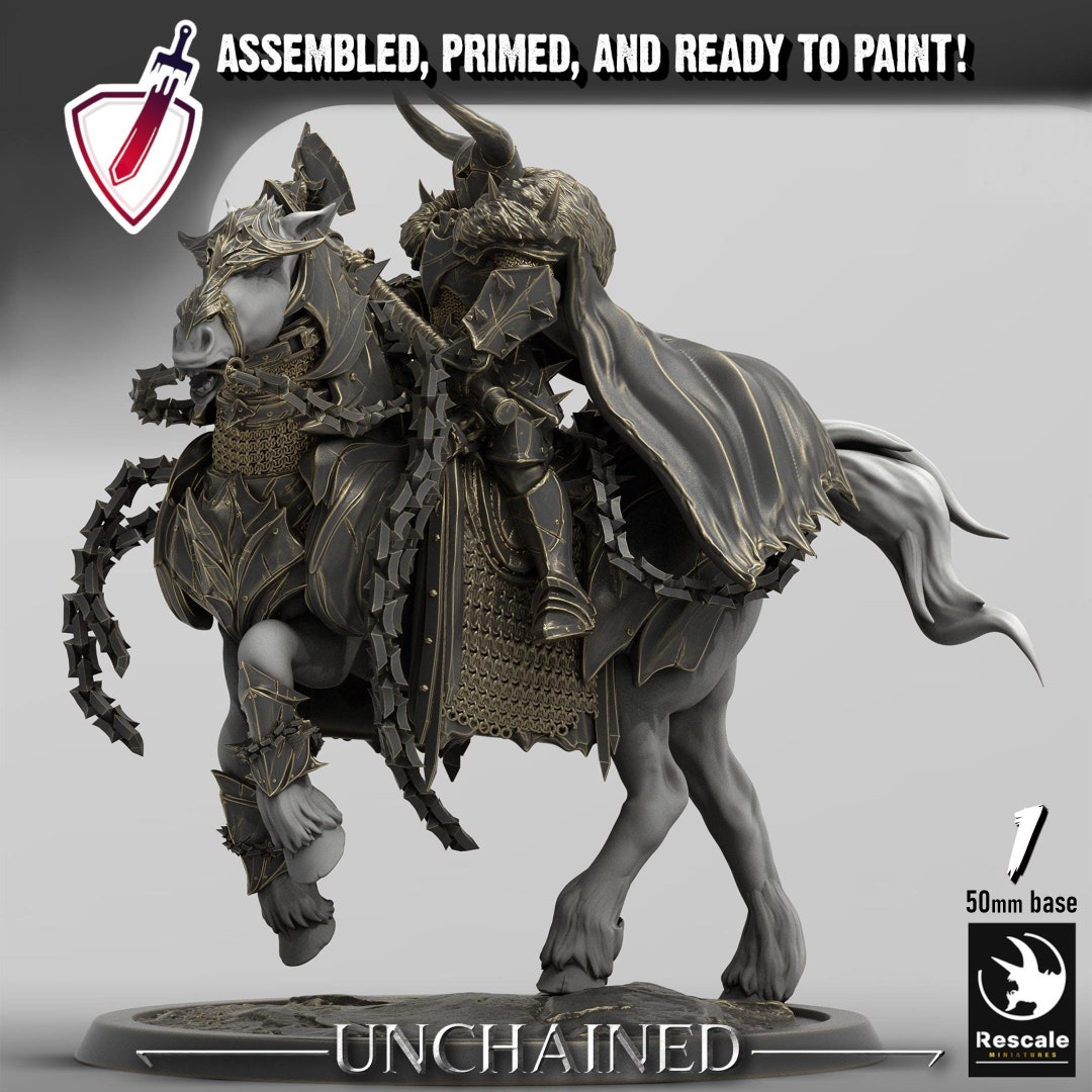 Unchained Mounted Horses | by Rescale Miniatures | Resin Mini for ...