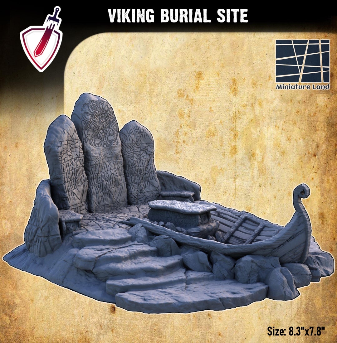 Viking Burial Site | by Miniature Land | 28mm or 32mm Viking Terrain ...