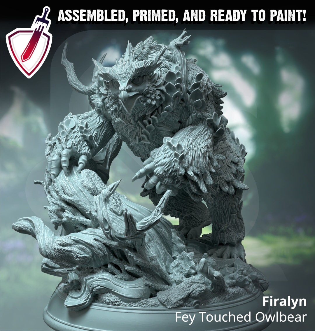 Firalyn – Fey Touched Owlbear | Miniatures by DM Stash | Great for ...