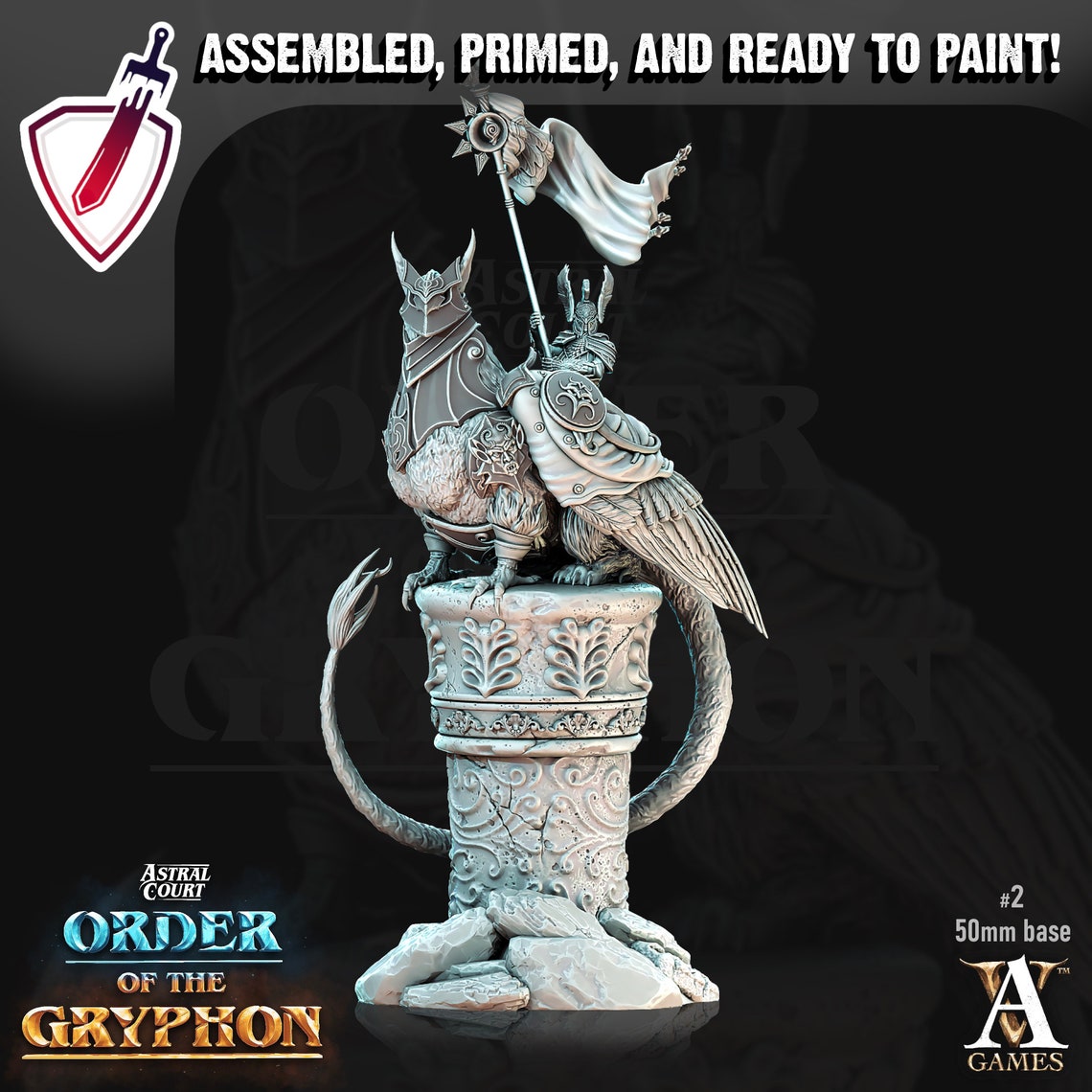 Astral Gryphon Riders | Miniatures by Archvillain Games | Resin Mini ...