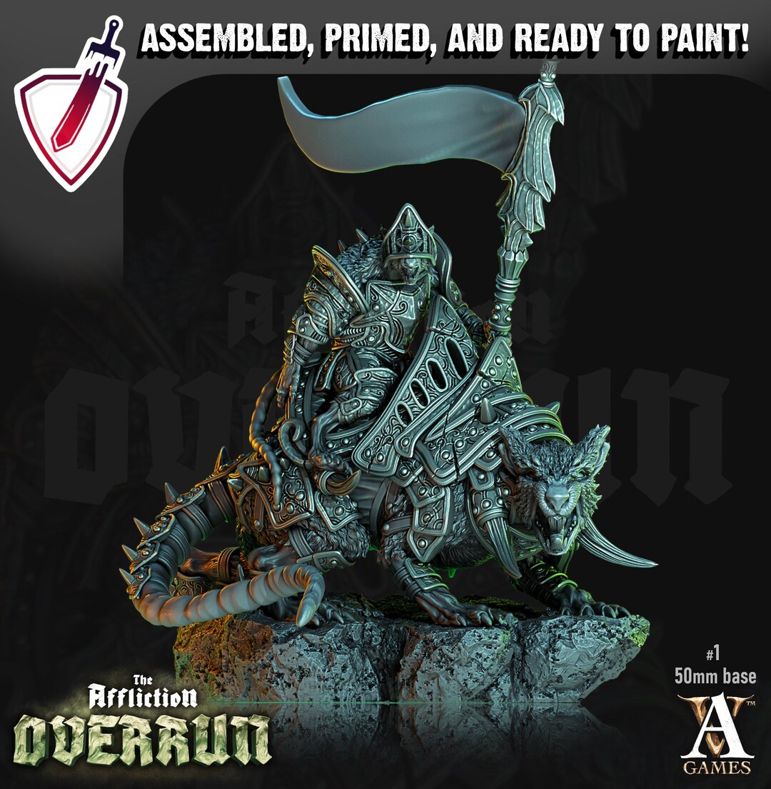 Dire Rat Riders | Miniatures by Archvillain Games | Resin Mini for ...