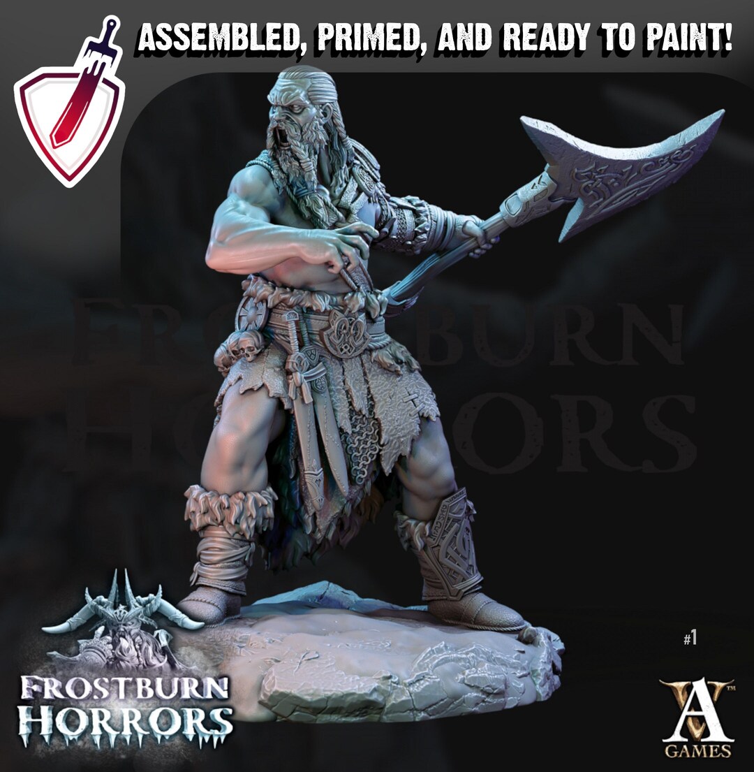 Frost Giant Berserker | Miniatures by Archvillain Games | Resin Mini ...