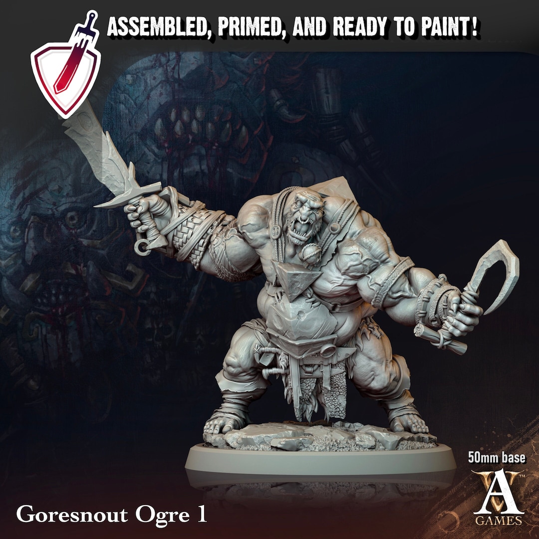 Goresnout Ogre | Miniatures by Archvillain Games | Resin Mini for ...
