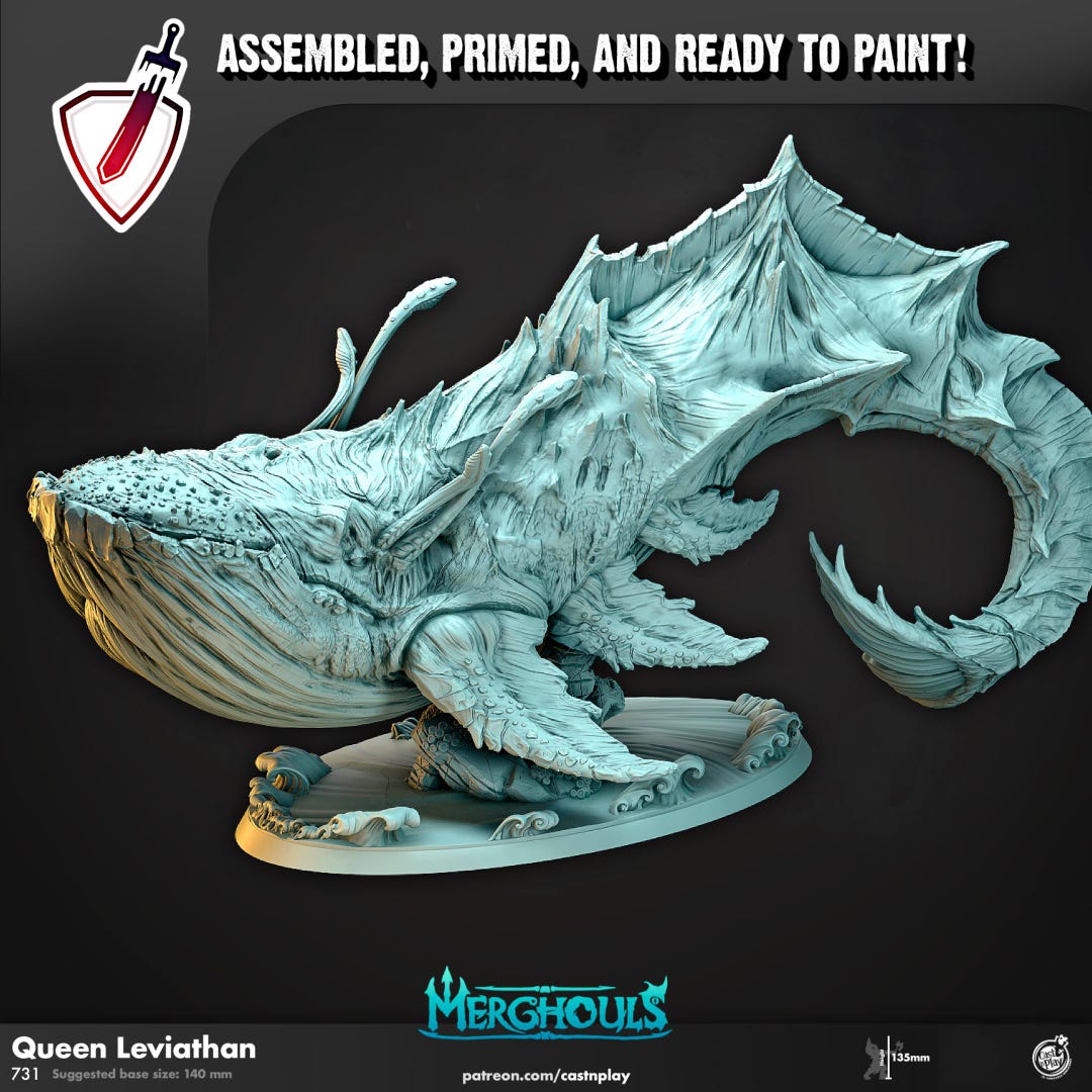 Queen Leviathan | (massive) Miniature by Cast N Play | Resin Mini for ...