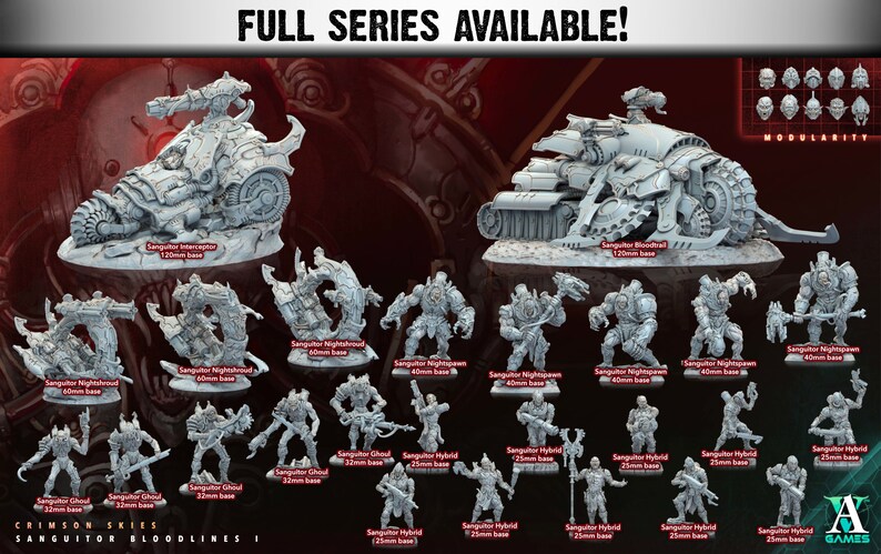 Sanguitor Interceptors | Miniatures by Archvillain Games | Resin Mini ...