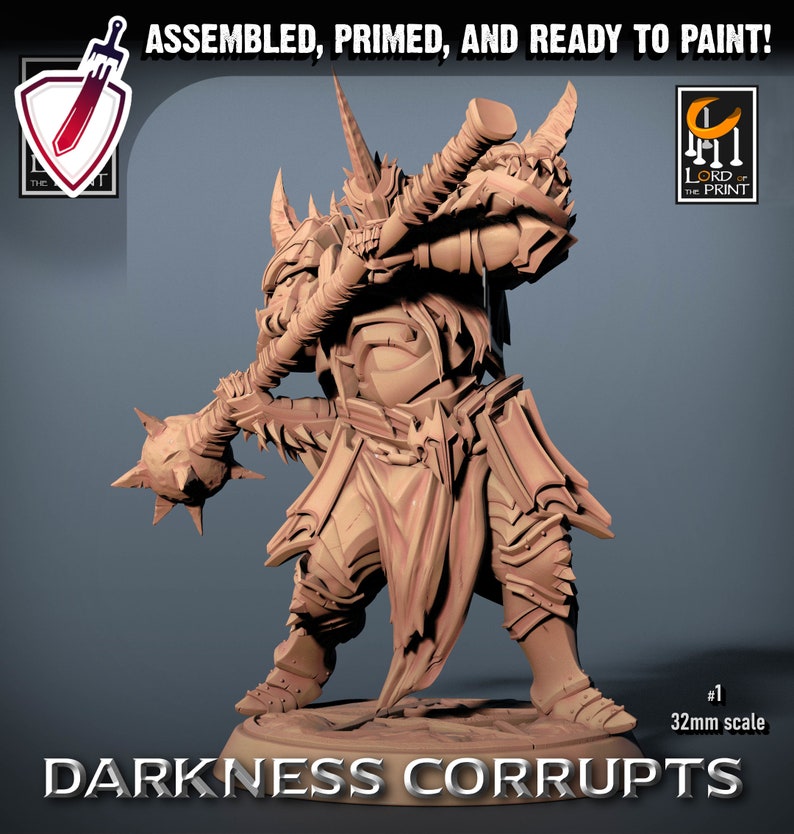 Darknight - Mace | Miniatures by Lord of the Print | Resin Mini for ...