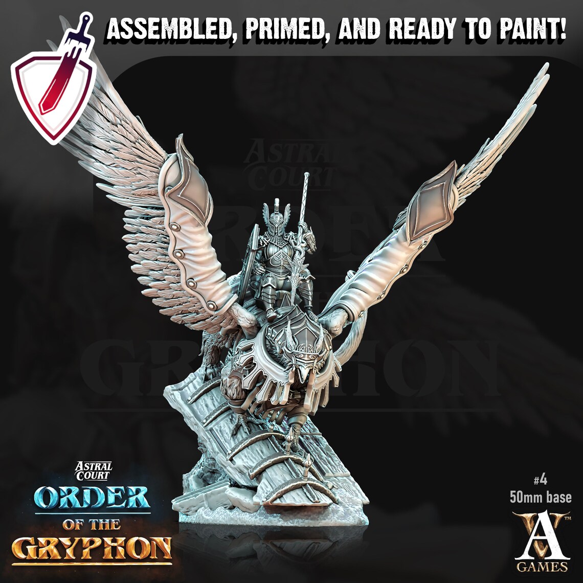 Astral Gryphon Riders | Miniatures by Archvillain Games | Resin Mini ...