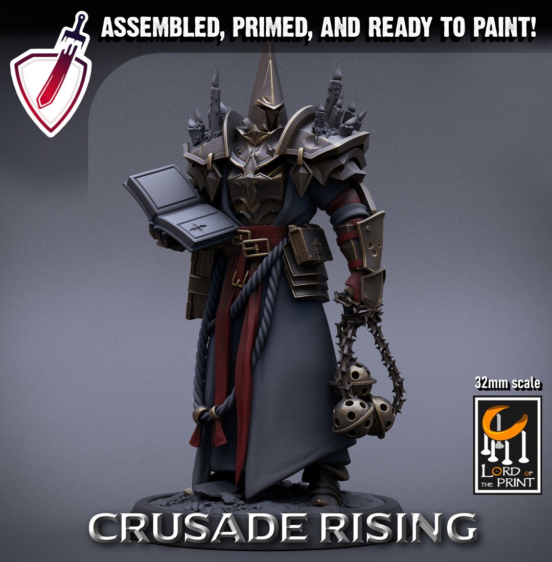 Templar Priest | Miniature by Lord of the Print | Resin Mini for ...