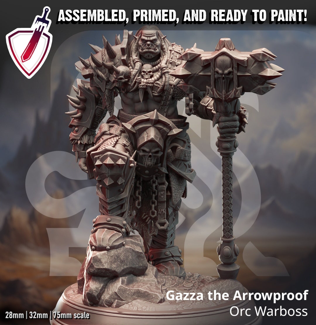 Gazza the Arrowproof | Miniature by DM Stash | Resin Mini for Tabletop Gaming, D&D, Pathfinder ...