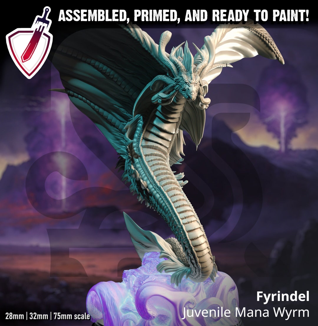 Fyrindel – Juvenile Mana Wyrm | Miniature by DM Stash | Resin Mini for ...