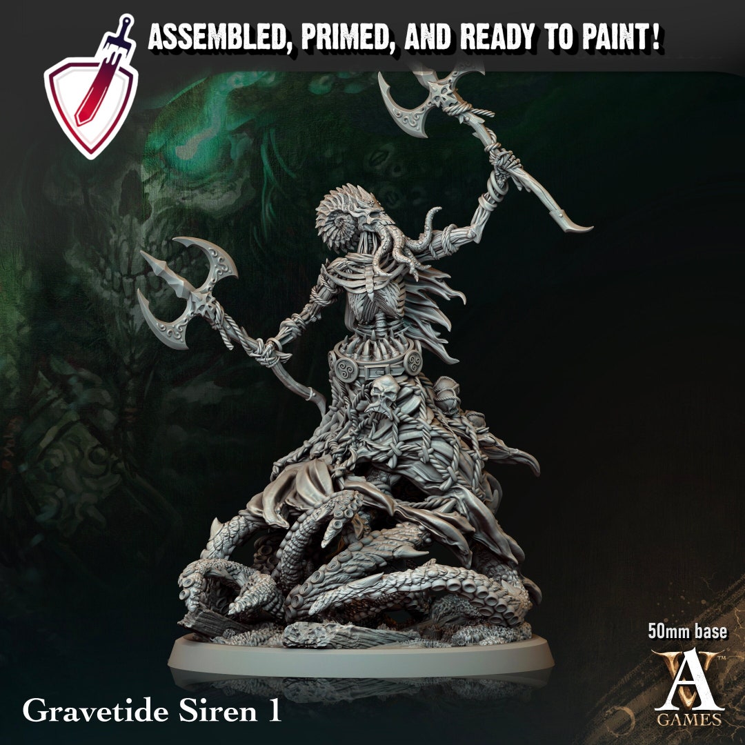 Gravetide Sirens | Miniatures by Archvillain Games | Resin Mini for ...