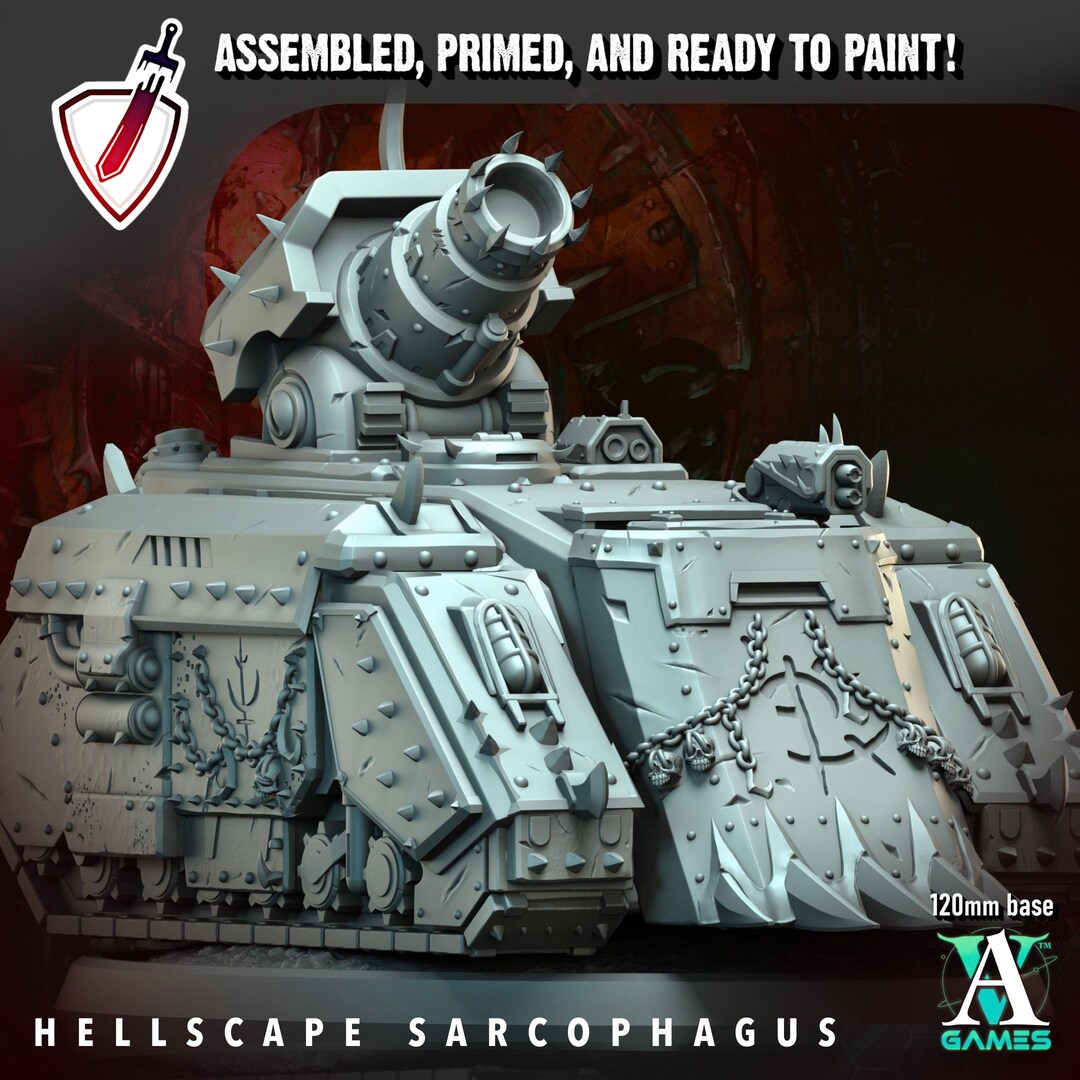 Hellscape Sarcophagus | (large) Miniatures by Archvillain Games | Resin ...