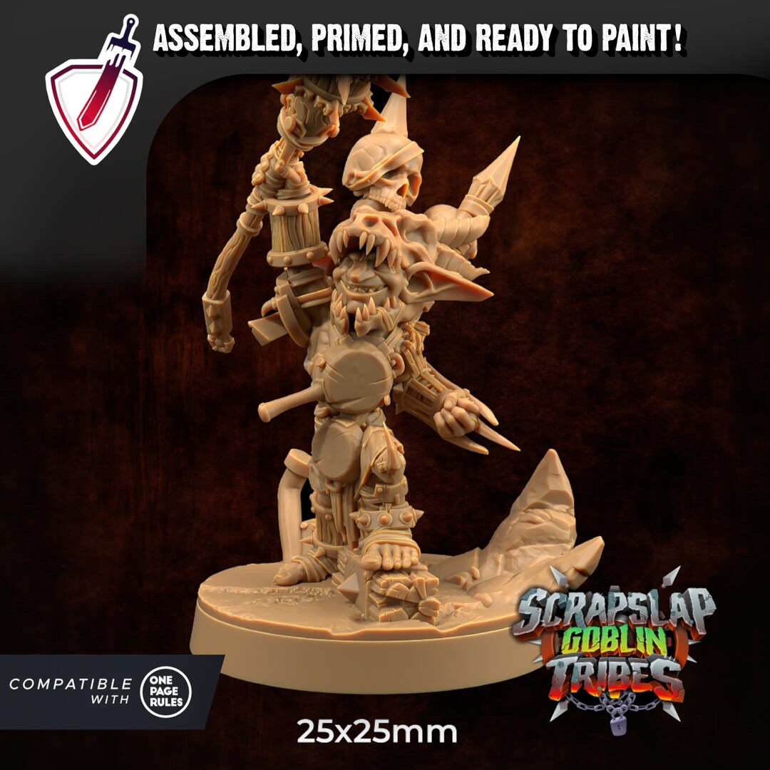 Goblin Scrap Chief | Miniature by Dragon Trappers Lodge | Resin Mini ...