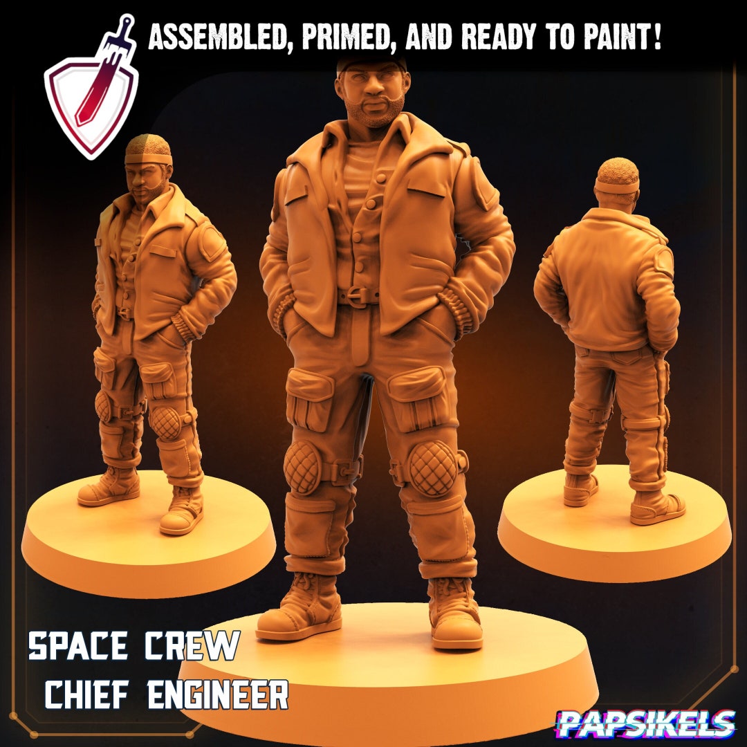 Space Crew Chief Engineer | Miniature by Papsikels | Resin Mini for ...