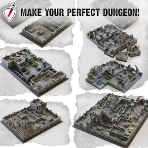 Dungeon Blocks Level Grids and Extras | Great for D&D, Pathfinder, or ...