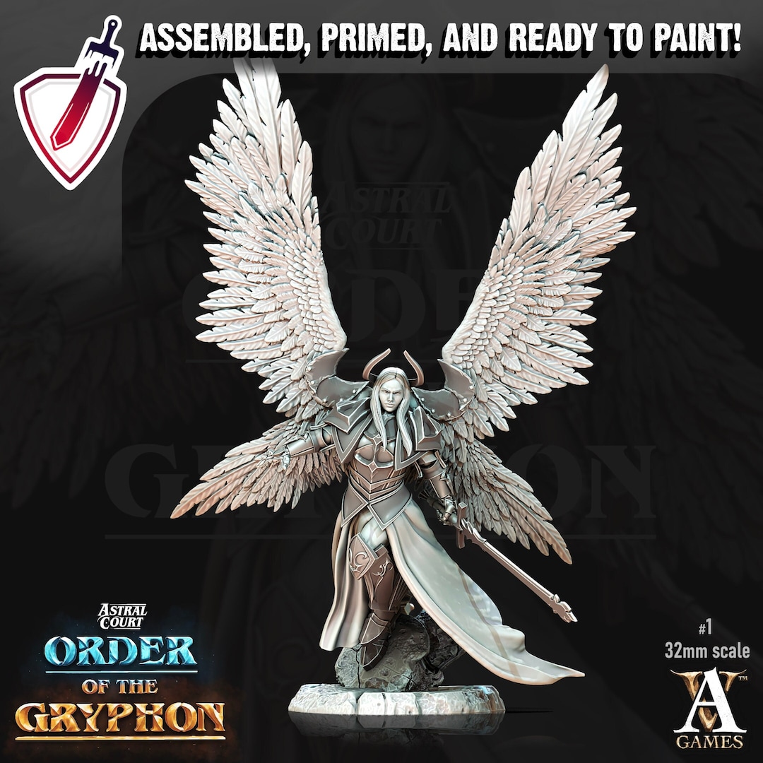 Female Justiciar Angels | Miniatures by Archvillain Games | Resin Mini ...