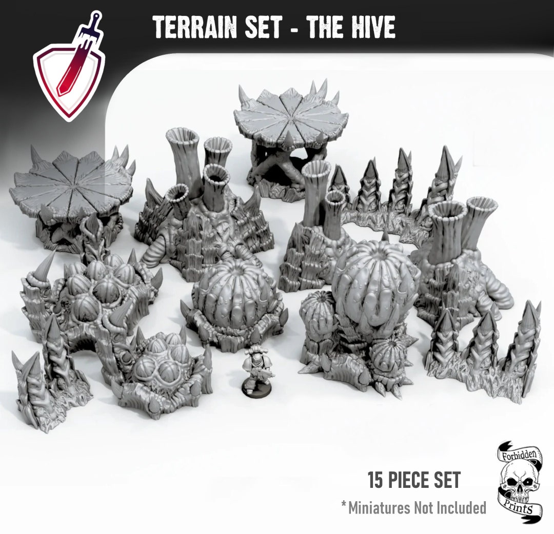 The Hive Tabletop Scatter Terrain Set by Forbidden Prints Alien Bug ...