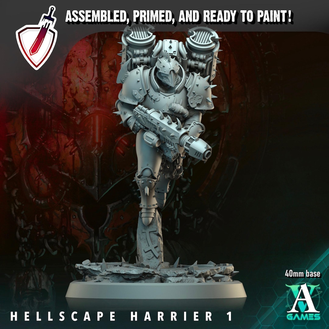 Hellscape Harrier | Miniatures by Archvillain Games | Resin Mini for Tabletop Gaming, D&D ...