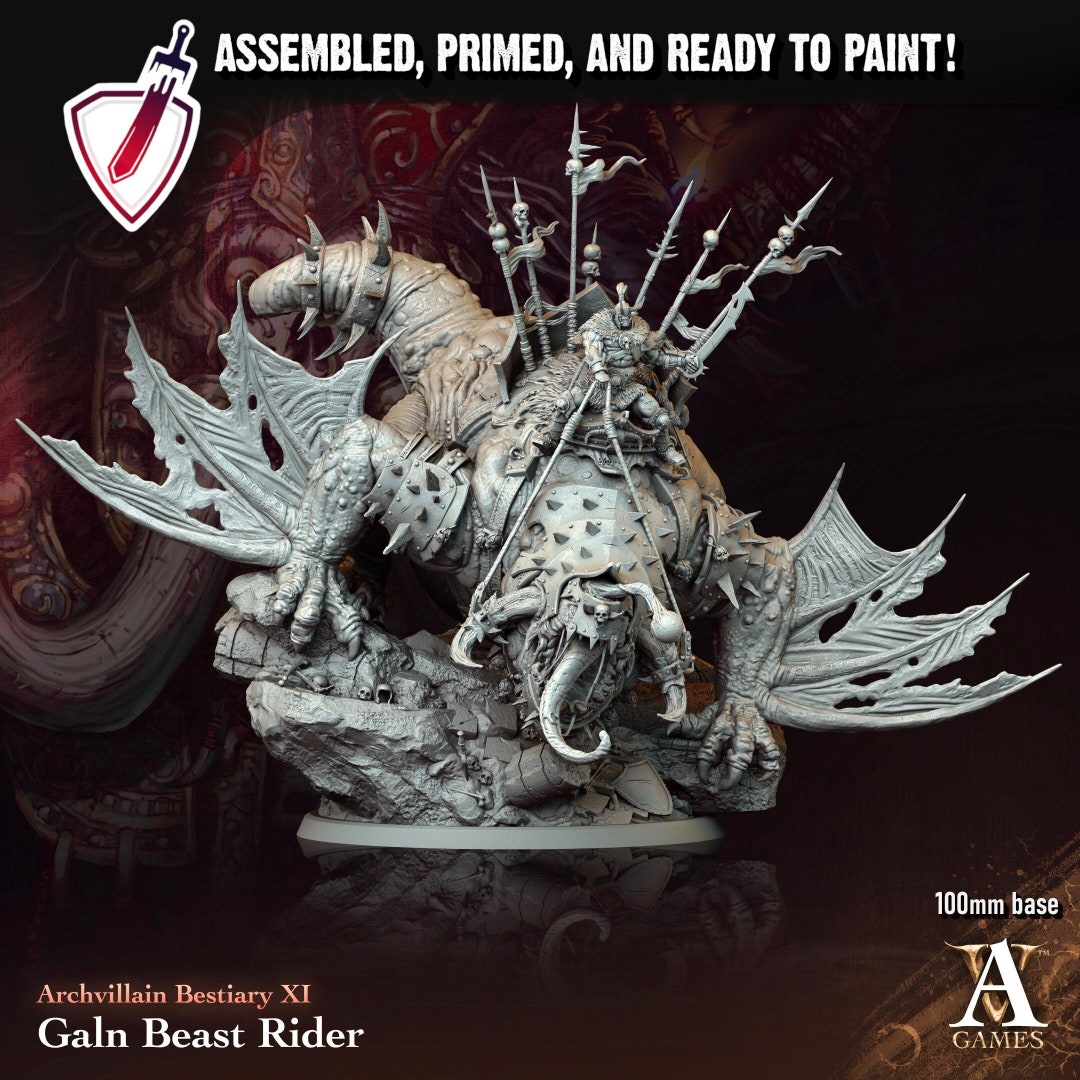 Galn Beast Rider | (massive) Miniature by Archvillain Games | Resin ...
