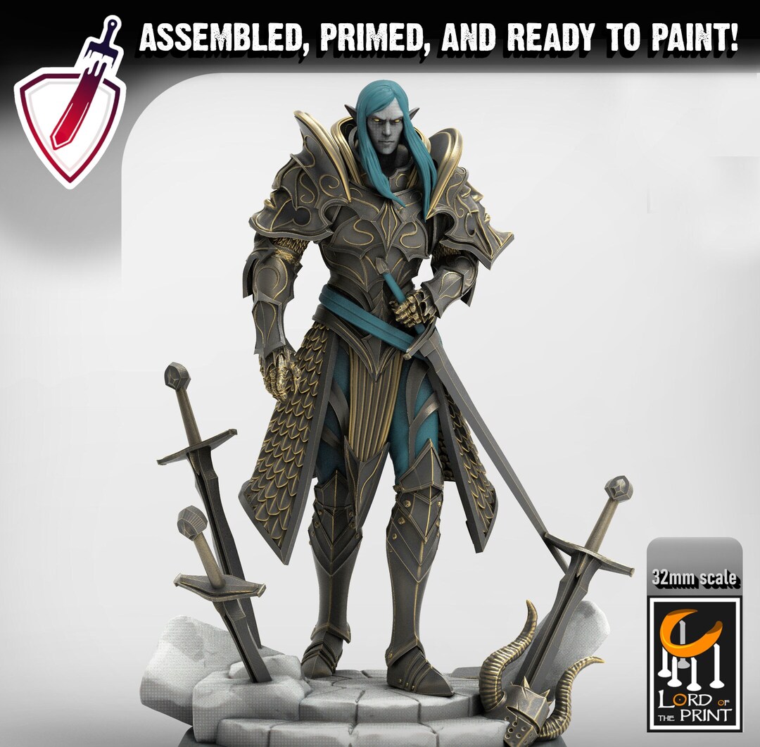 Lord Velir Miniature by Lord of the Print Resin Mini for Tabletop ...