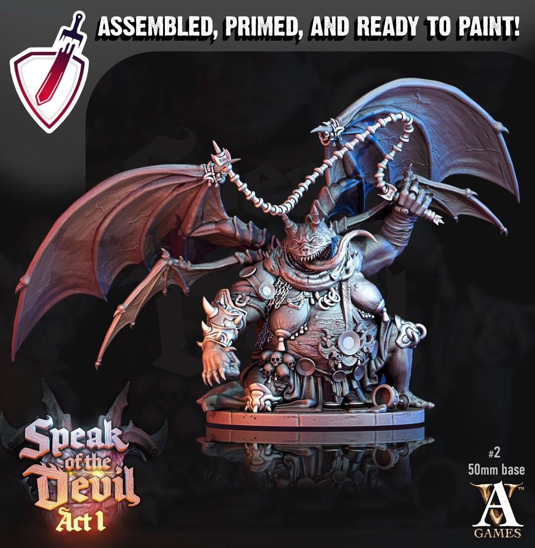 Anixorian Devil | Miniatures by Archvillain Games | Resin Mini for Tabletop Gaming, D&D ...