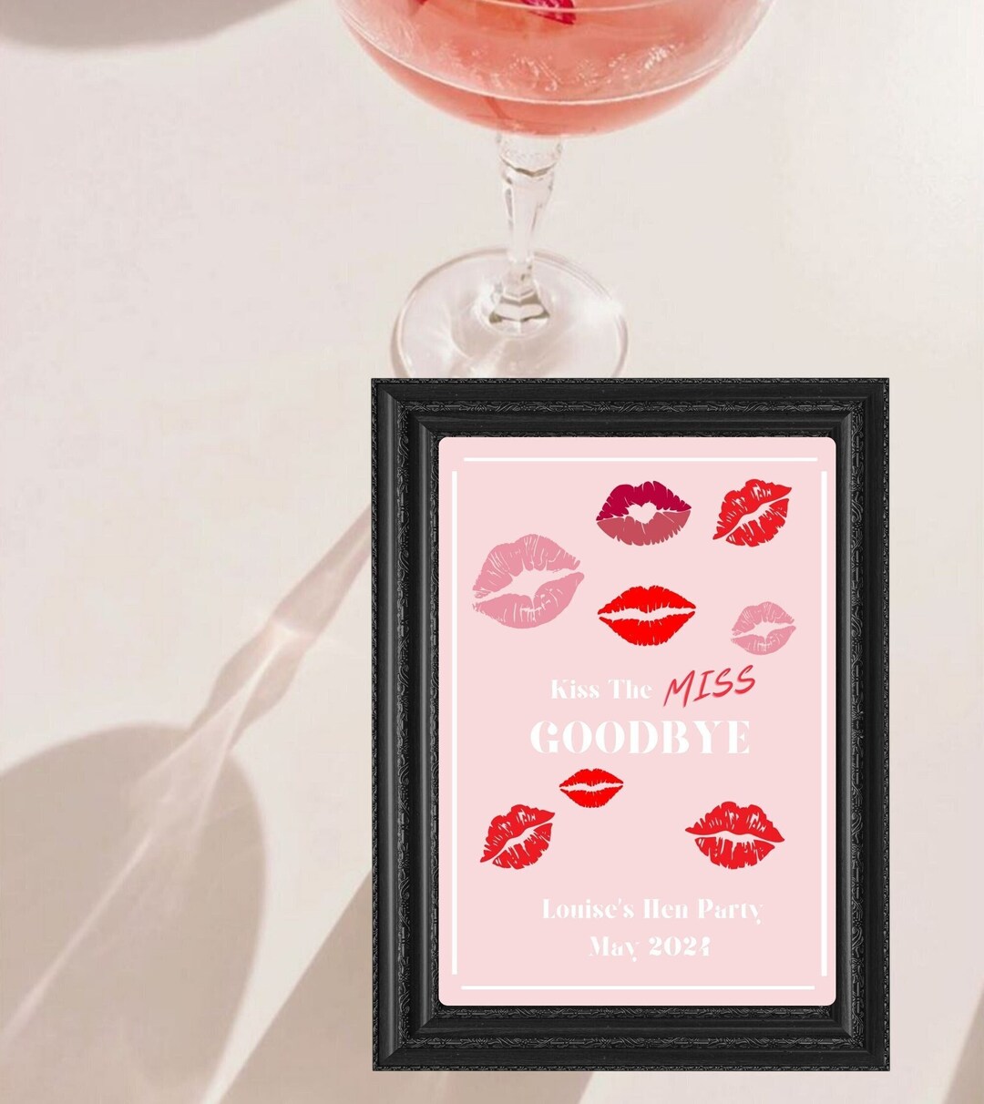Kiss the Miss Goodbye | Hen Do Welcome Sign | Hen Do | Bachelorette ...