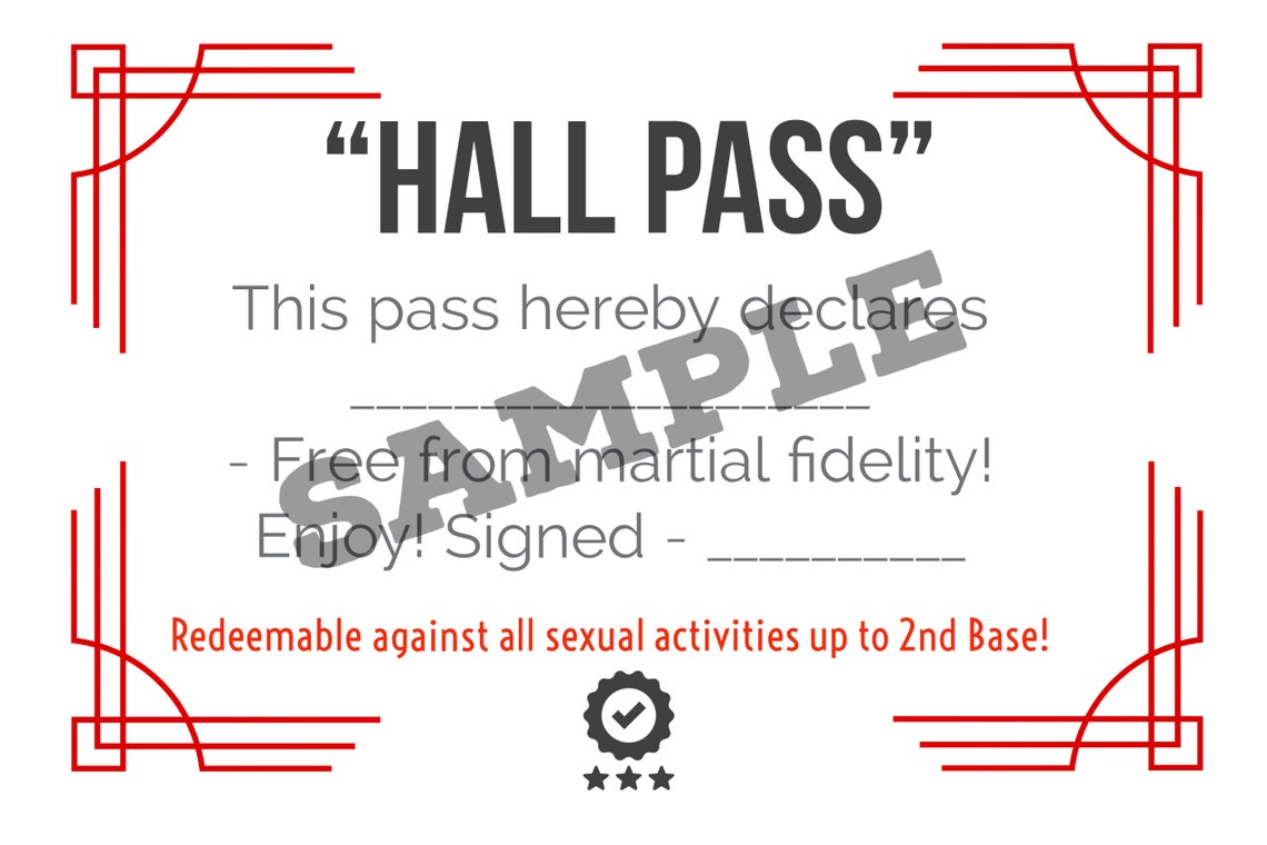 Hall Pass Card 4 Pack Roleplay Challenges Easy Medium Non Explicit ...