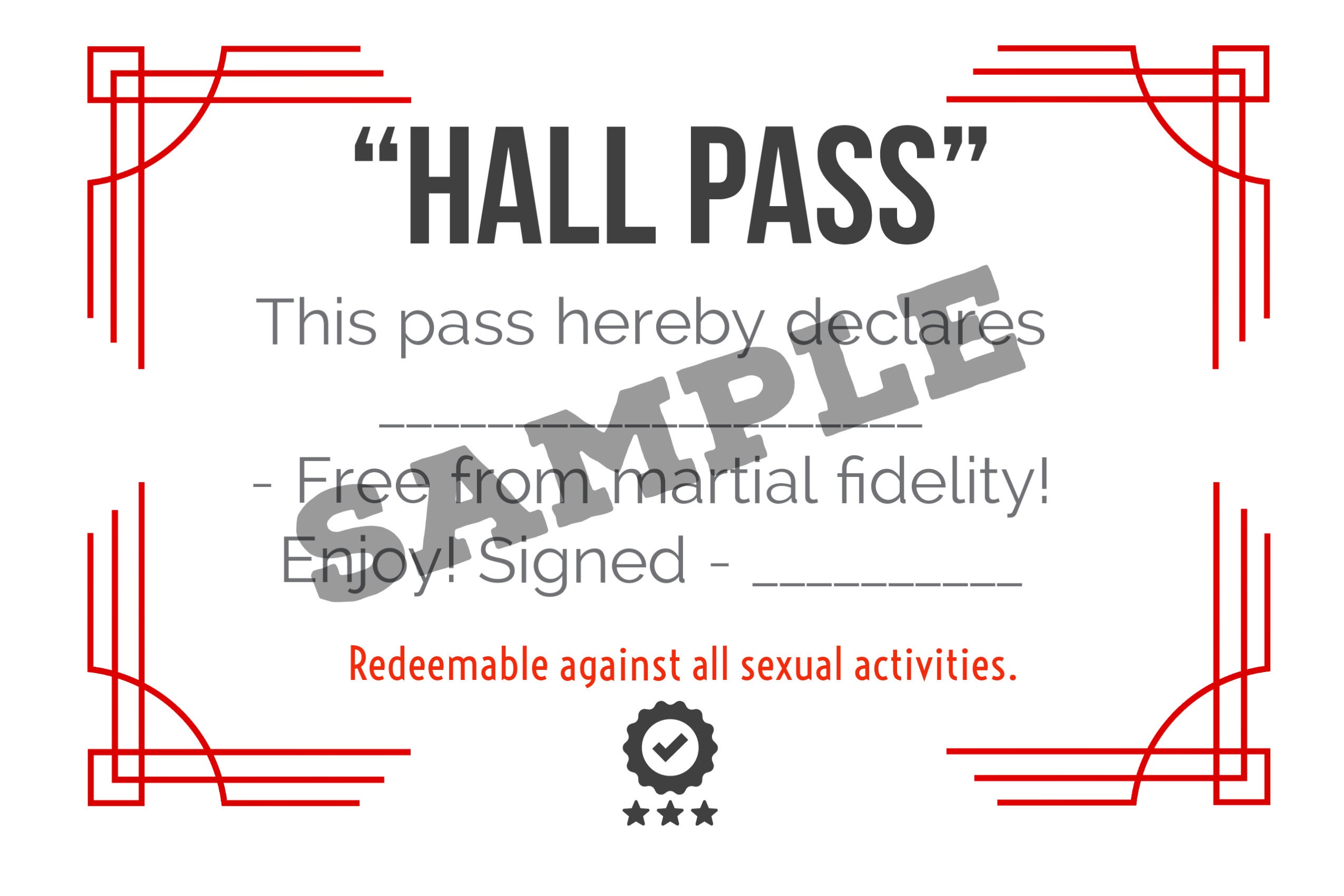 Hall Pass Card 4 Pack Roleplay Challenges Easy Medium Non Explicit Instant Download Printable ...