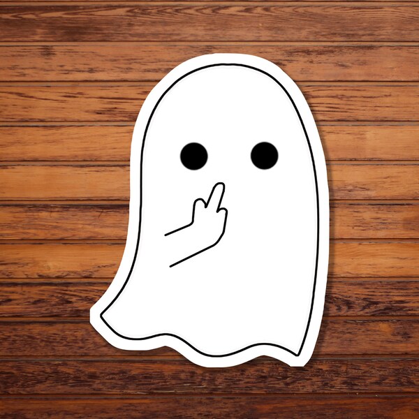 Ghost Middle Finger - Etsy