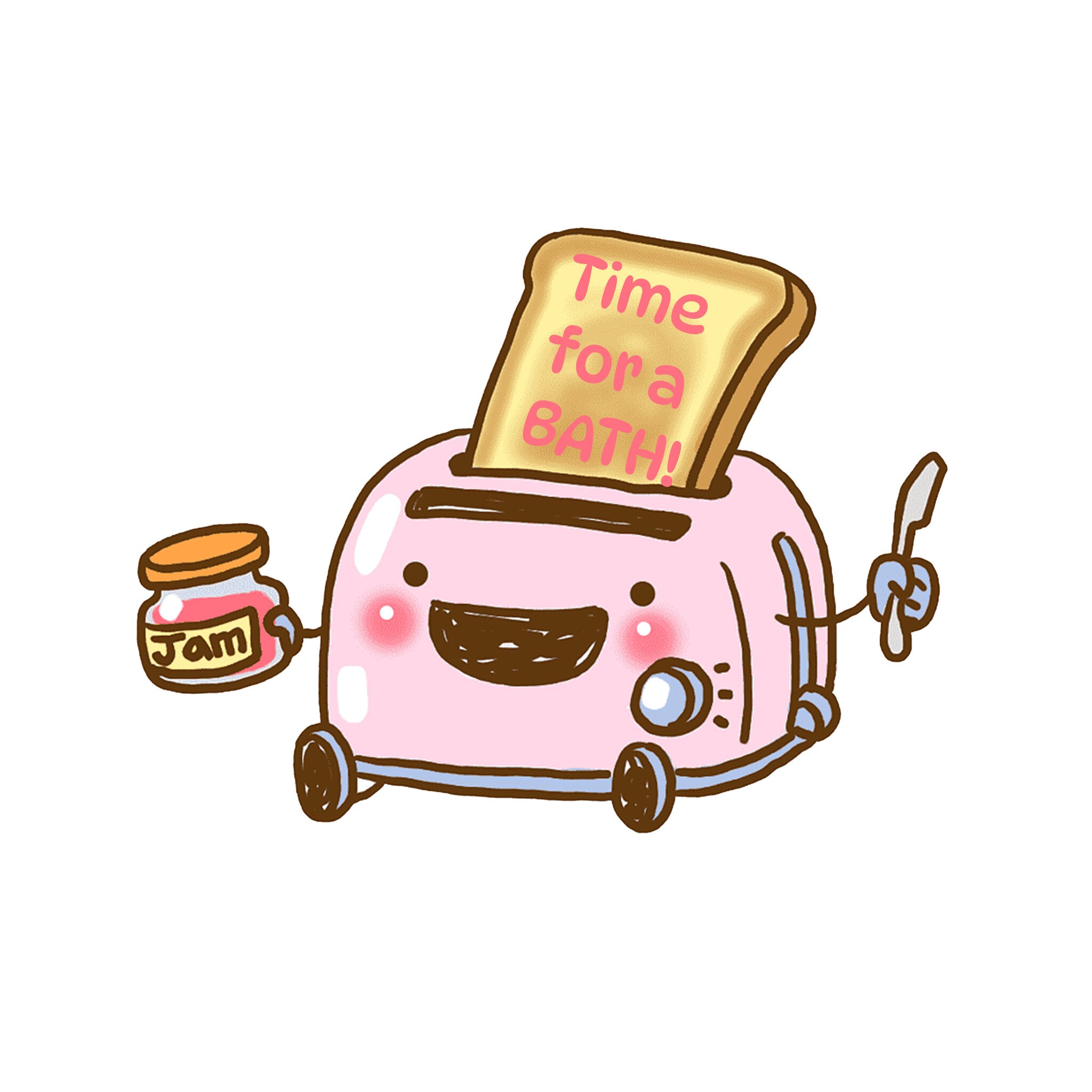 Time for a Bath Dark Humor Funny Toaster Sticker Laptop - Etsy