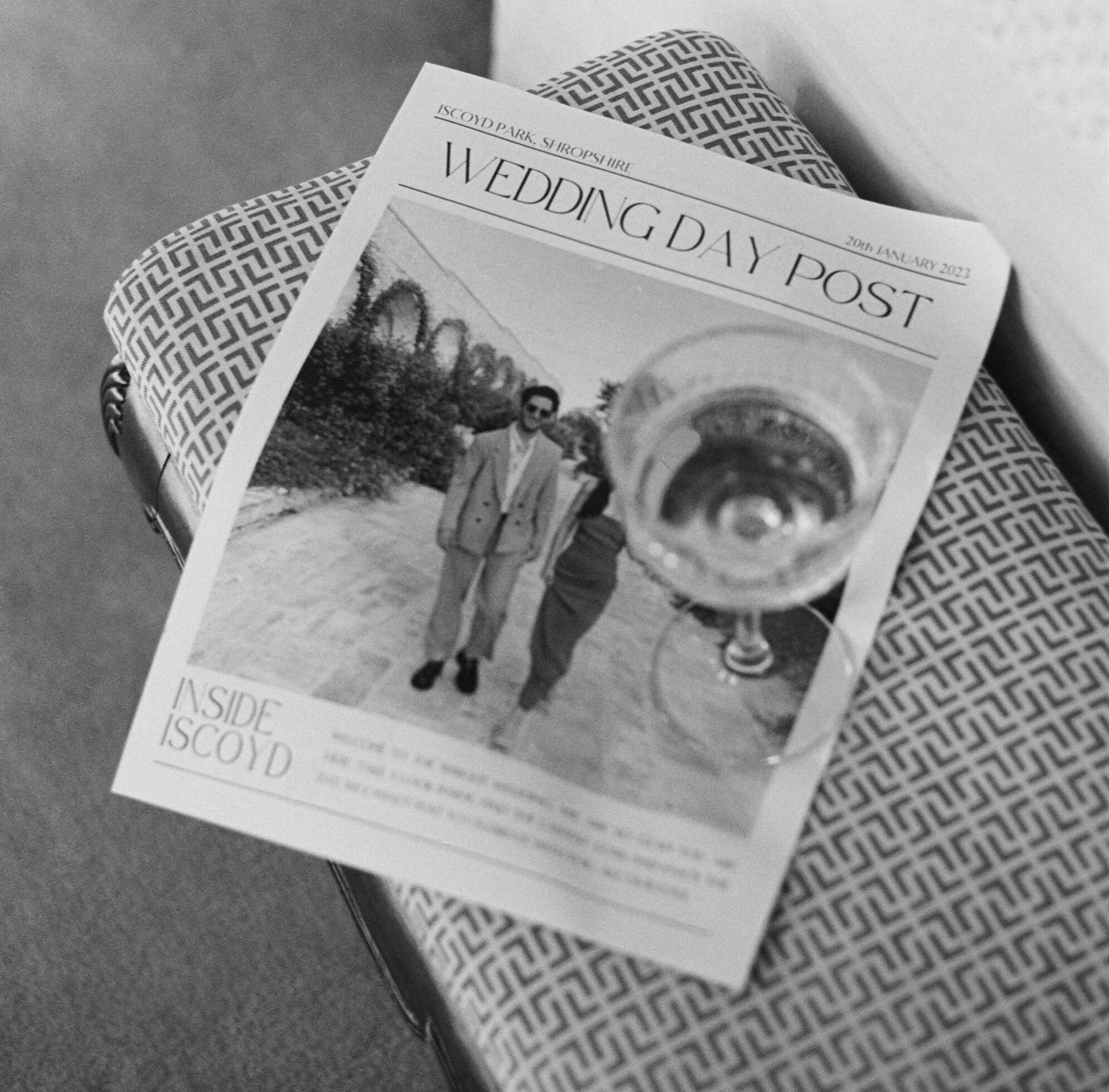 Wedding Newspaper Downloadable Template Link on Canva DIY Template ...