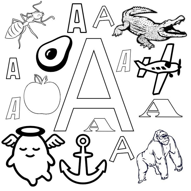 A Coloring Sheet Pre K Kindergarten - Etsy