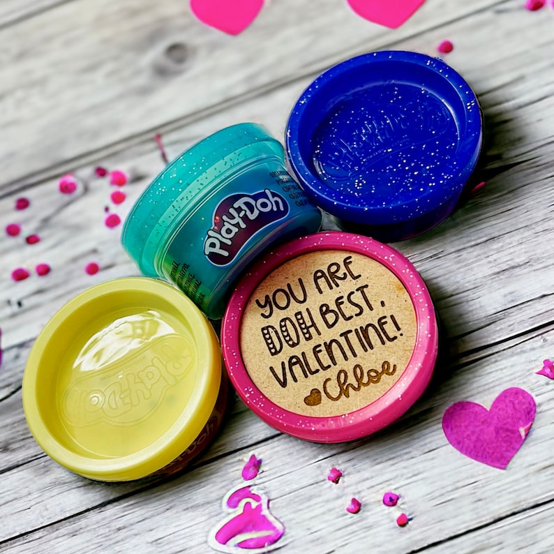 Playdoh Valentines Day Lid Inserts - Laser Cut File SVG - Etsy