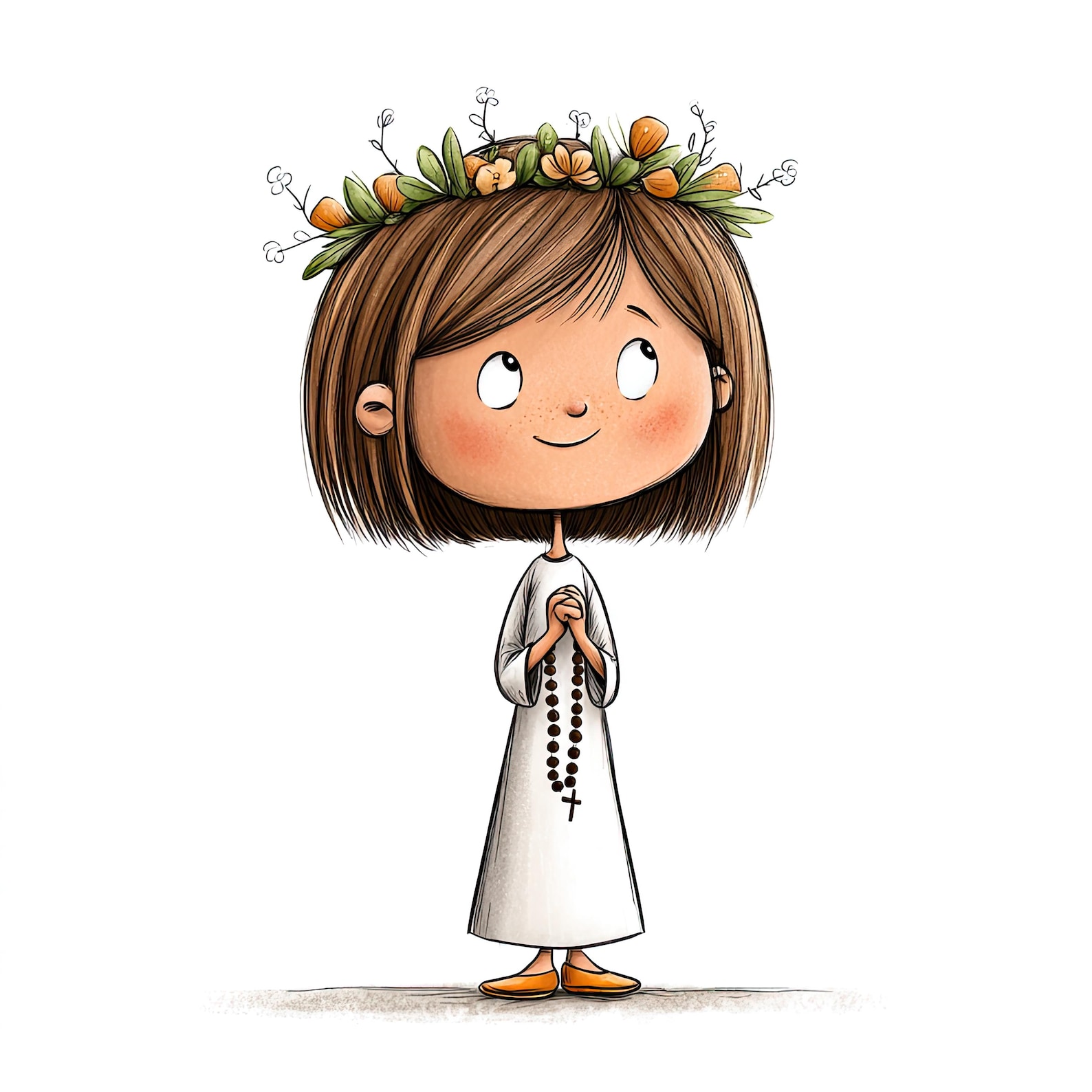 First Communion Clipart PNG Bundle – Watercolor Religious Kids (Boy ...