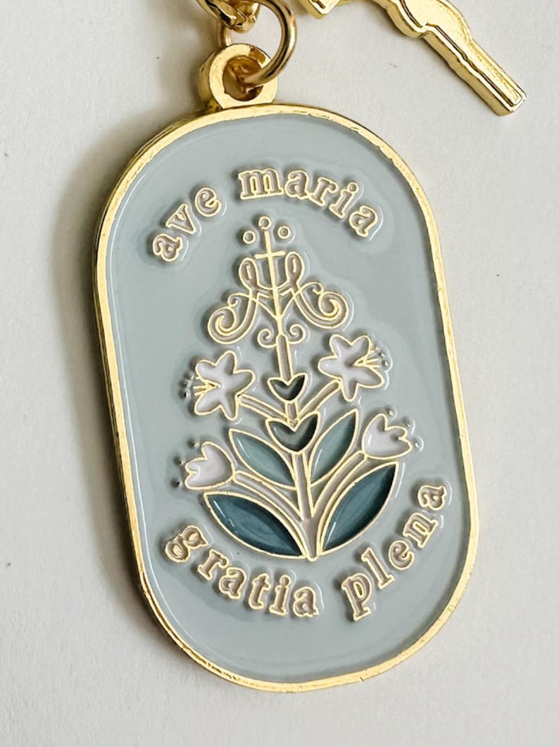 Ave Maria Keychain - Etsy