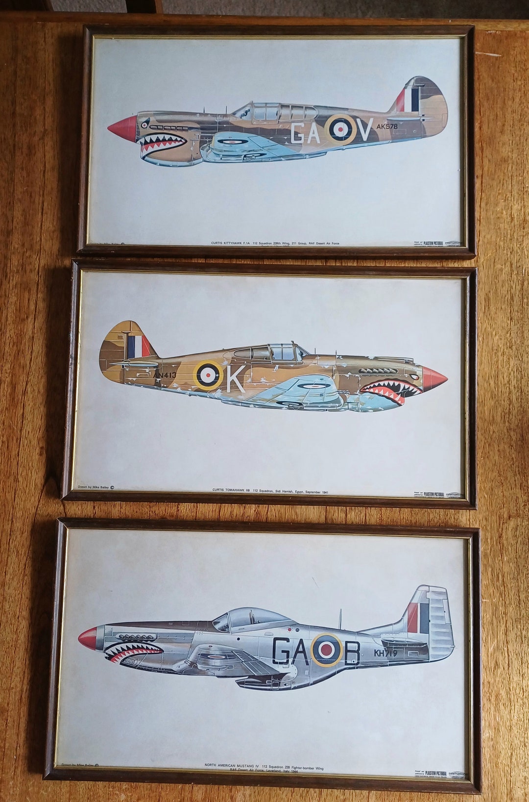World War 2 Military Aeroplane Prints Kittyhawk Tomahawk Mustang - Etsy