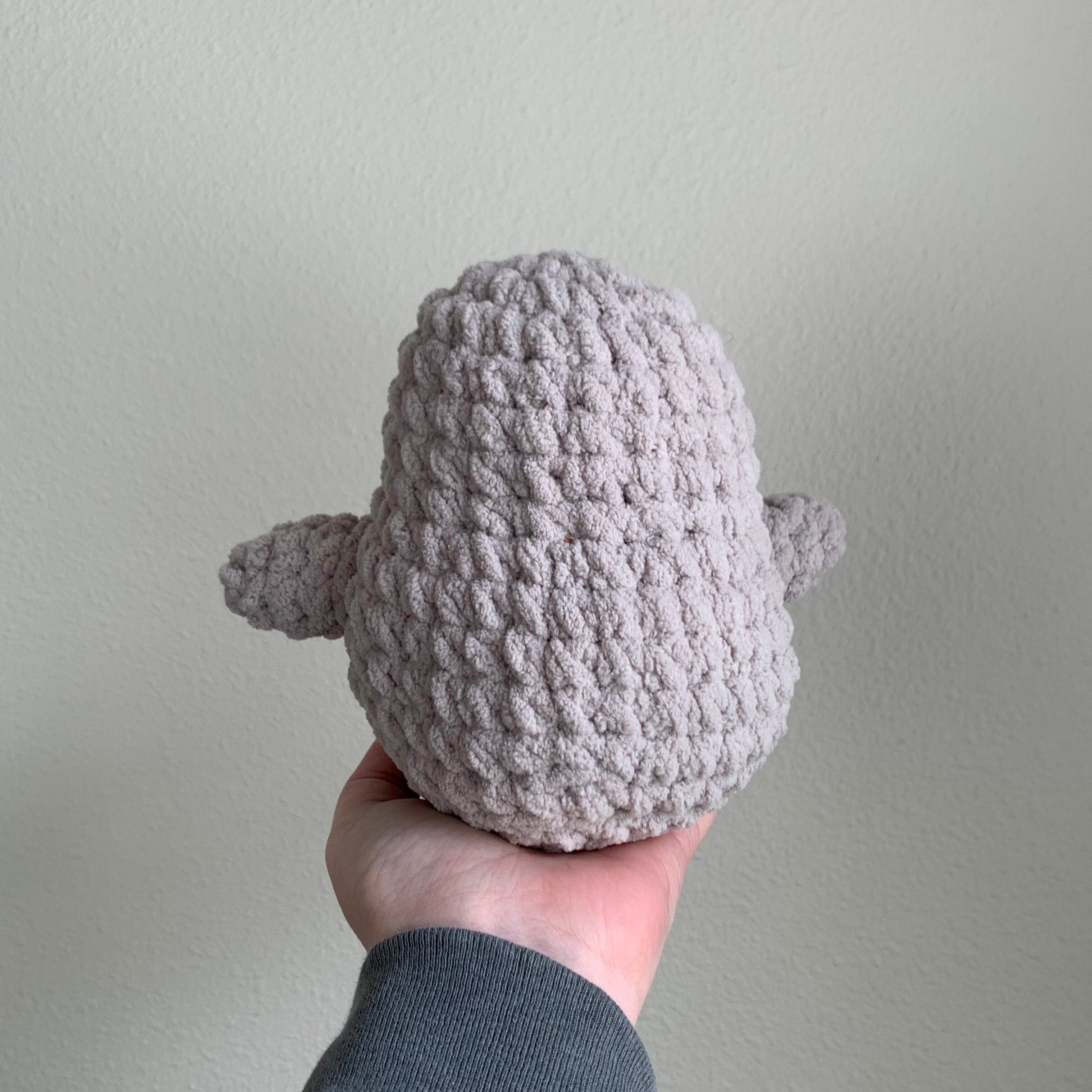 Handmade Crochet Grey Duck, Bernat Blanket Yarn Crochet Amigurumi ...