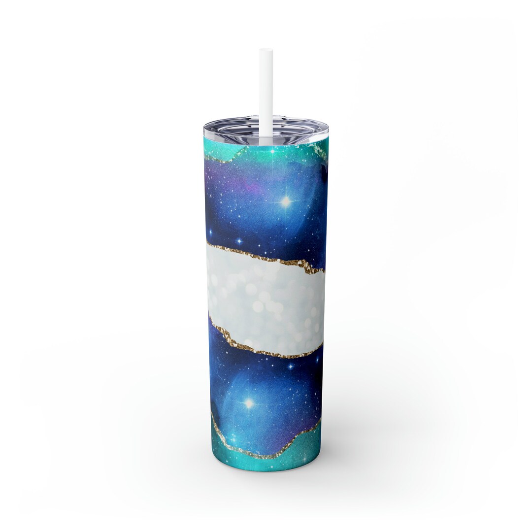 Galaxy skinny Tumbler With Straw, 20oz - Etsy