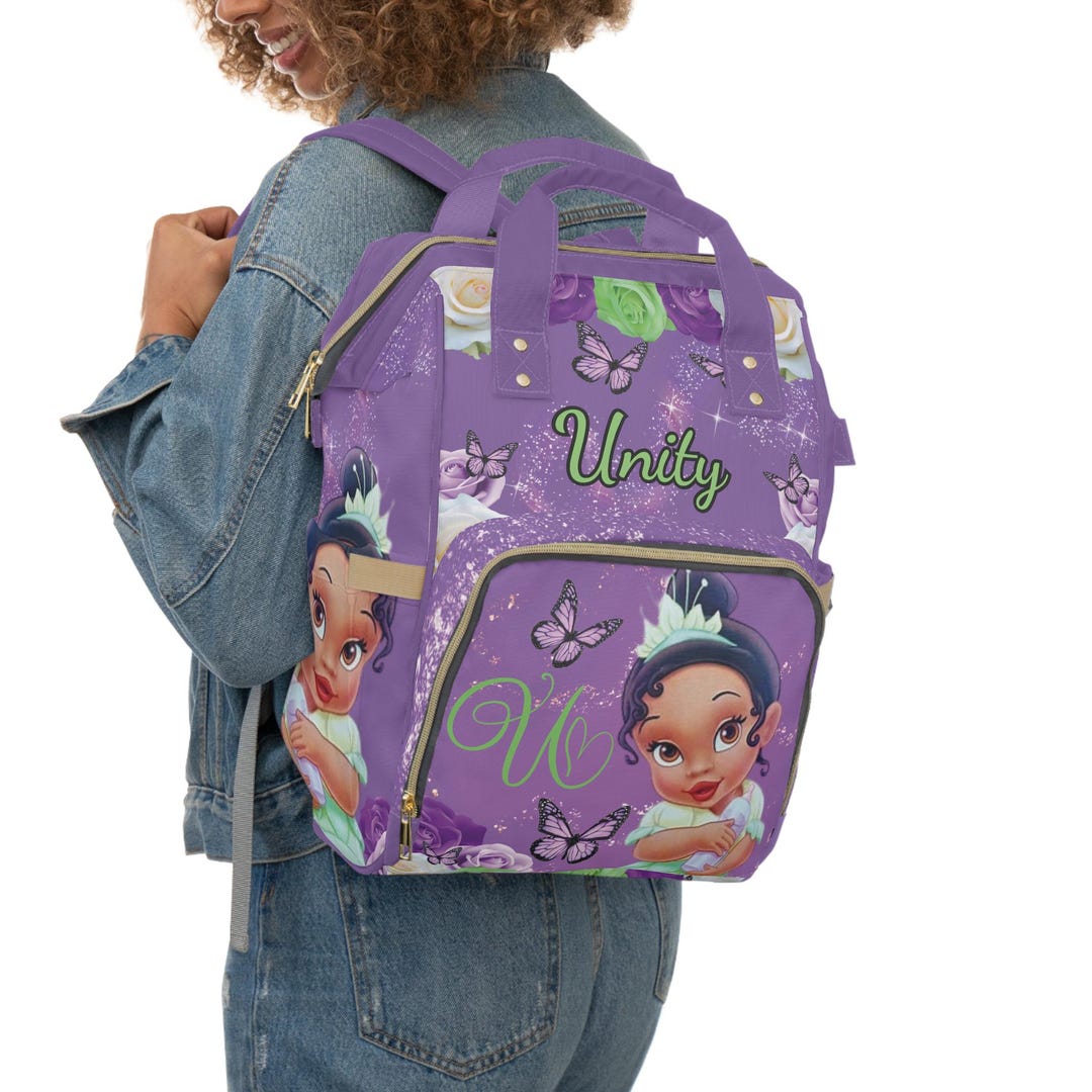 Diaper Backpack - Custom (unity) Baby Princess Tiana Roses and ...
