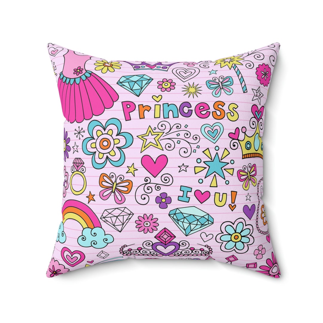 Pink Princess Pillow, Girls Pink Pillow, Pillow for Girls Room, Pink ...