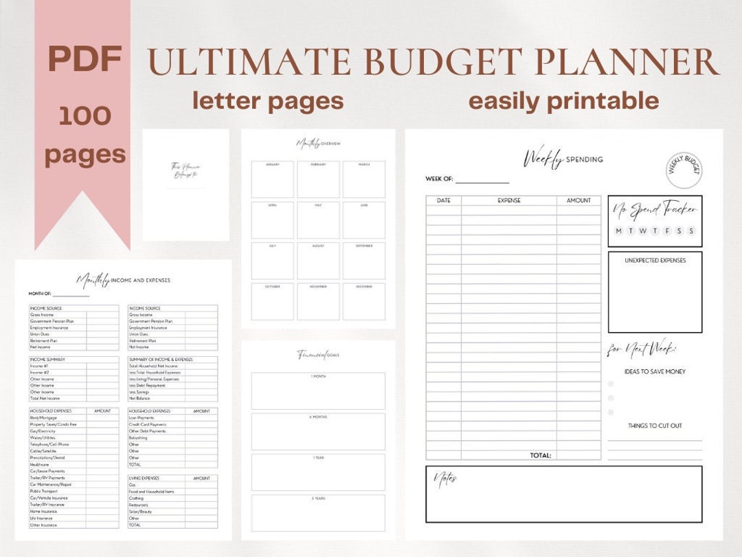 Efficient Budget and Bill Planner Monthly & Weekly Organizer Stay on ...