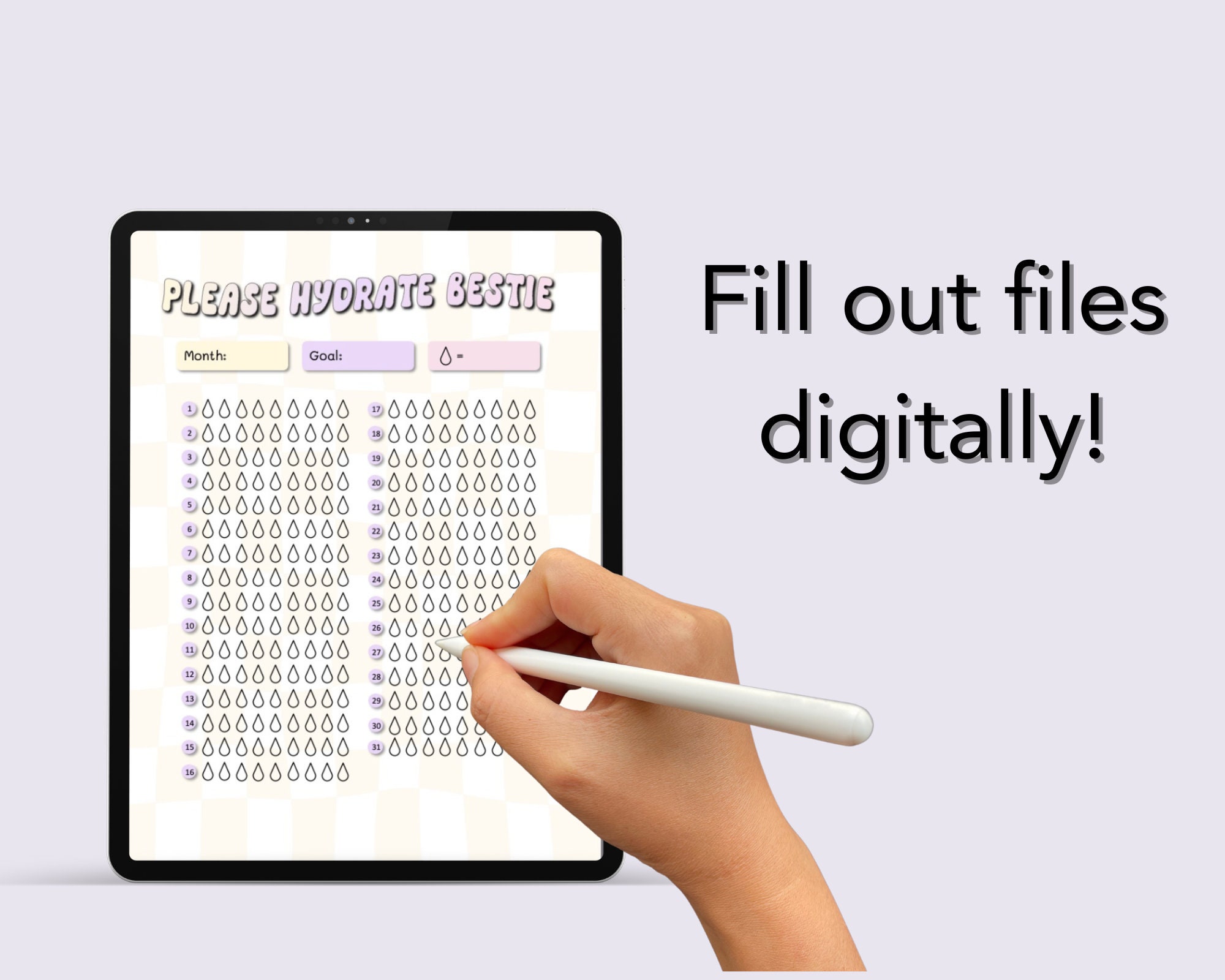 Printable Water Intake Tracker, Monthly Water Intake Tracker, Hydration ...