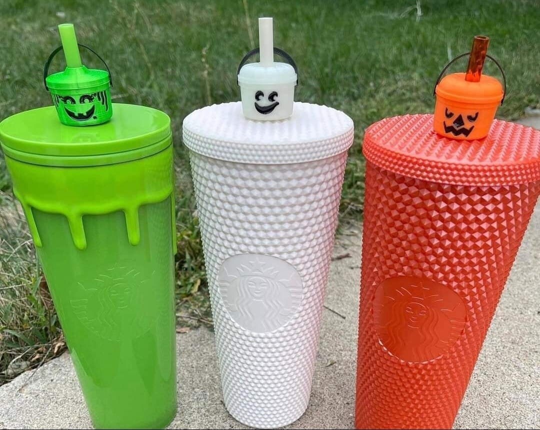 Halloween Straw Topper for Coffee Drink Cups Boo Bucket Mcbucket 80s ...